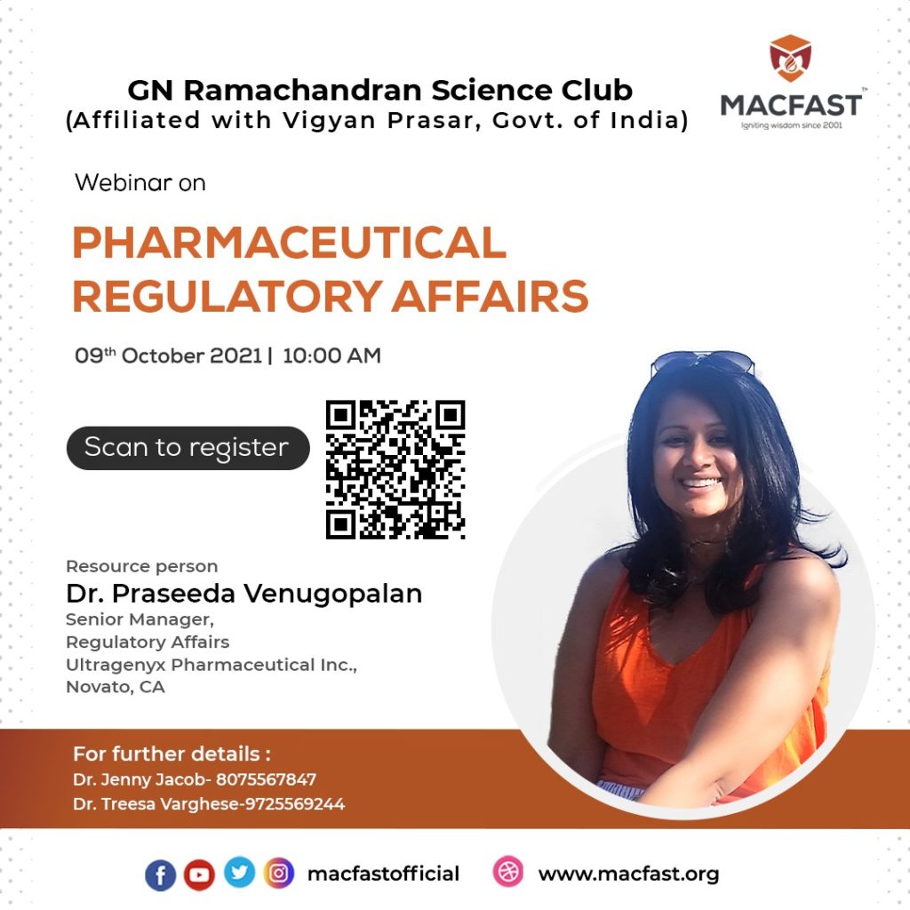 Webinar on 'Pharmaceutical Regulatory Affairs' - MACFAST