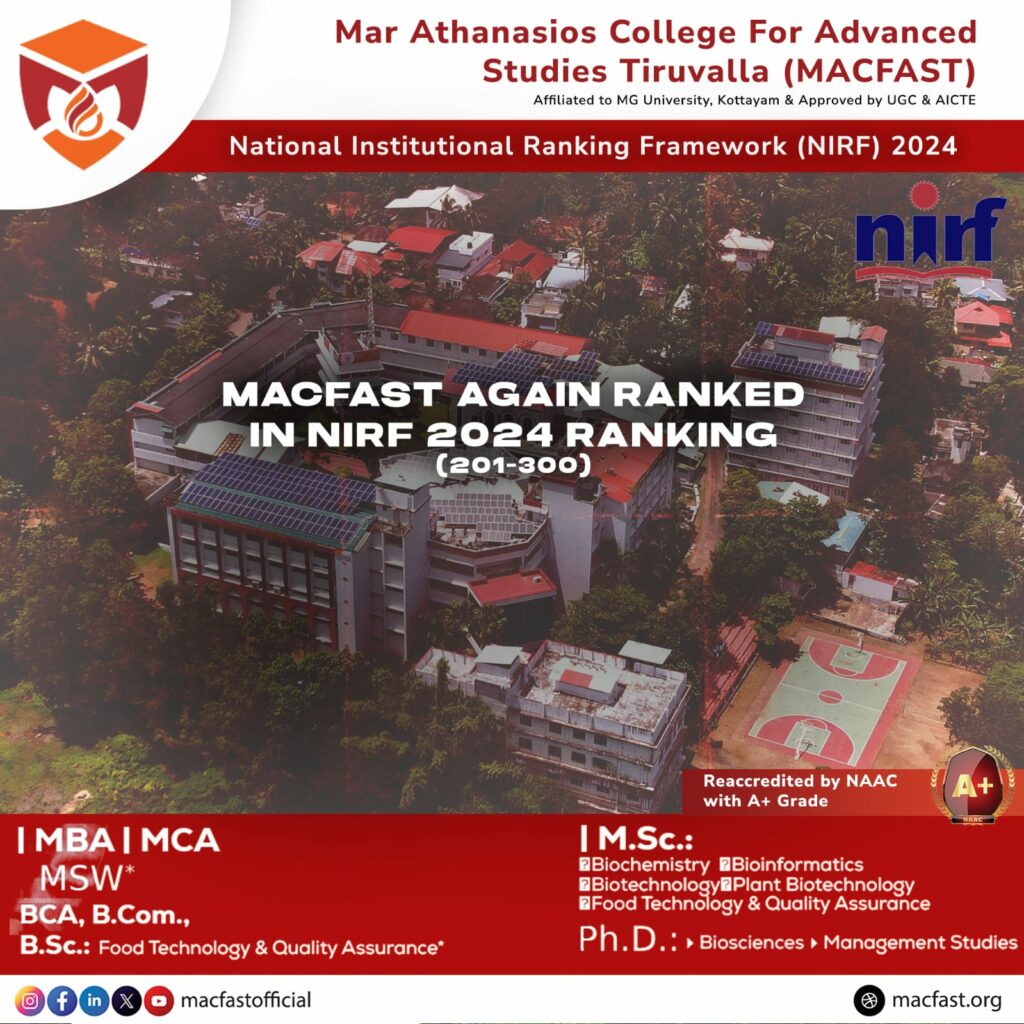 MACFAST again ranked in NIRF Ranking(201-300) - MACFAST